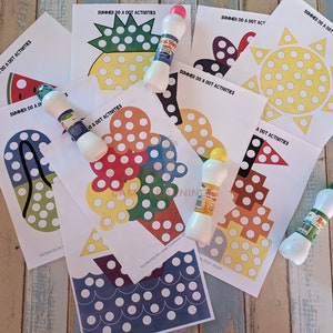 Summer Dot Printable Toddlers, Preschool, Kindergarten, Dot Markers ...