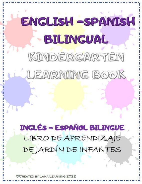 Bilingual Spanish/english Language Busy Book Preschool | Etsy