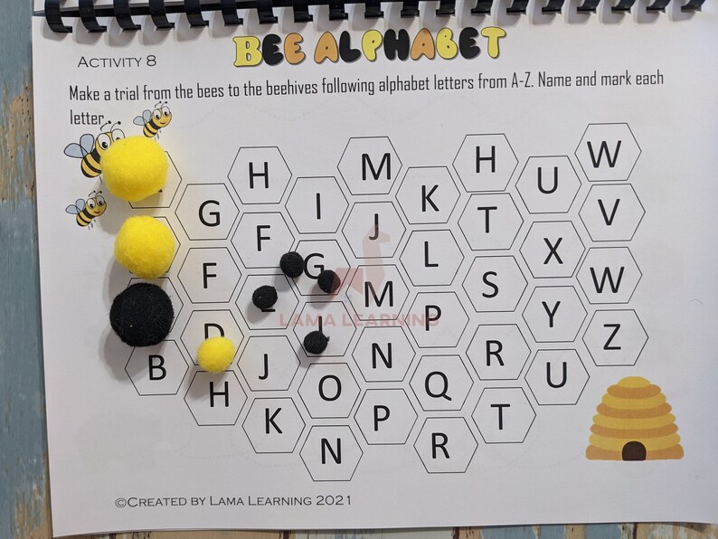 Busy Bee Activity Book, Printables for Kids, Spring, Worksheet for Kids ...