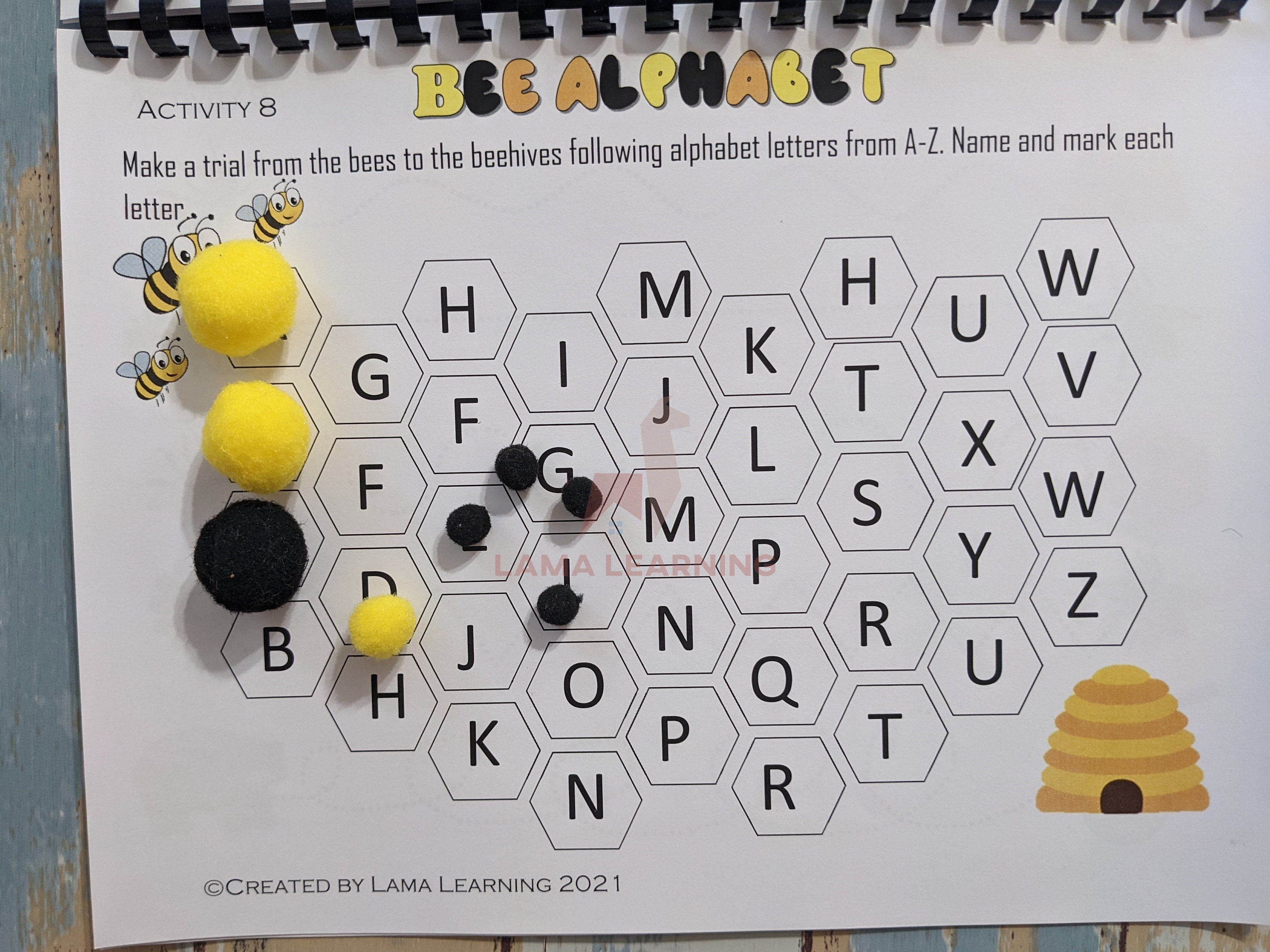 Busy Bee Activity Book, Printables for Kids, Spring, Worksheet for Kids ...