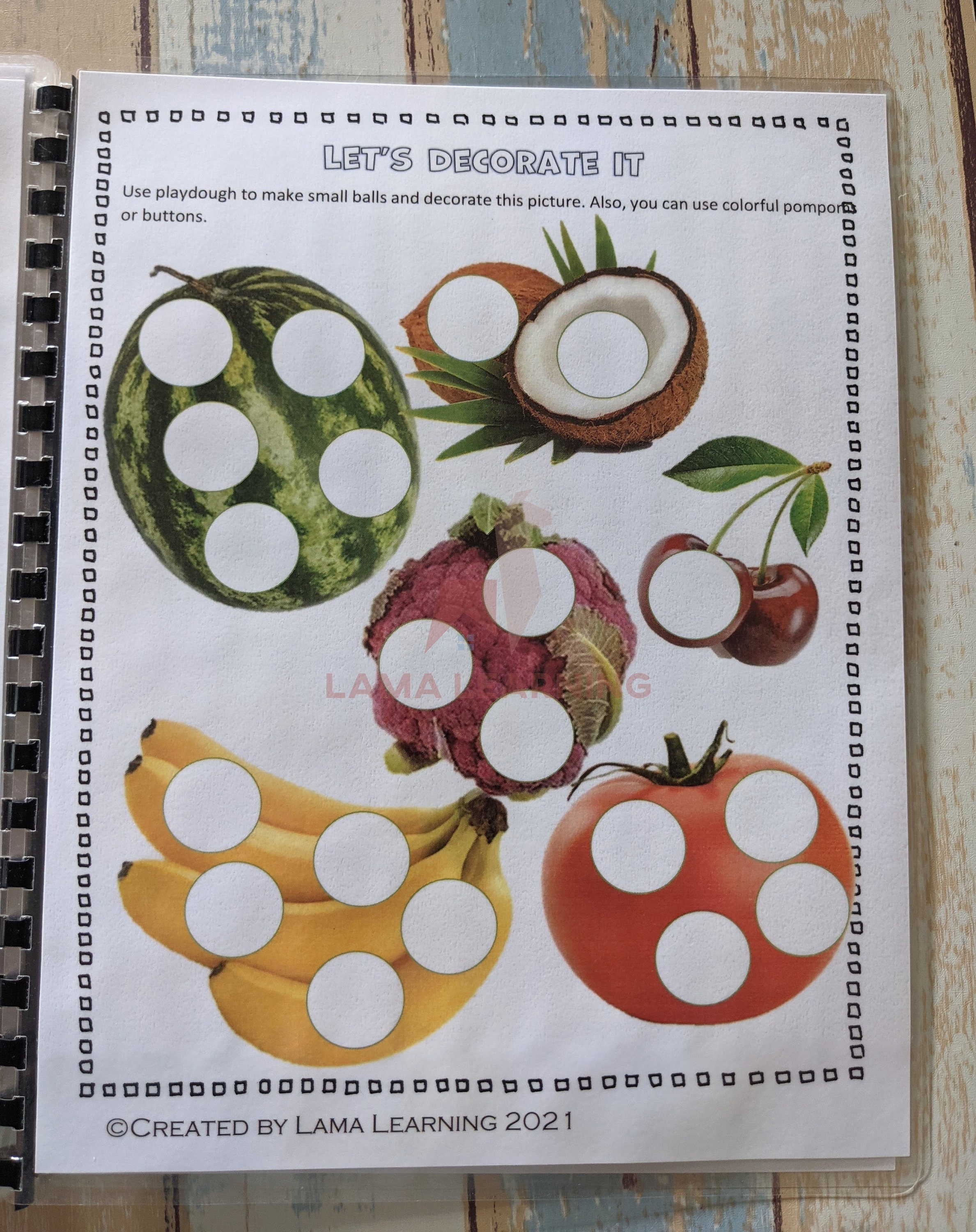 Fruits Vegetables Busy Book Activities, Shadow Matching, Learning Games ...