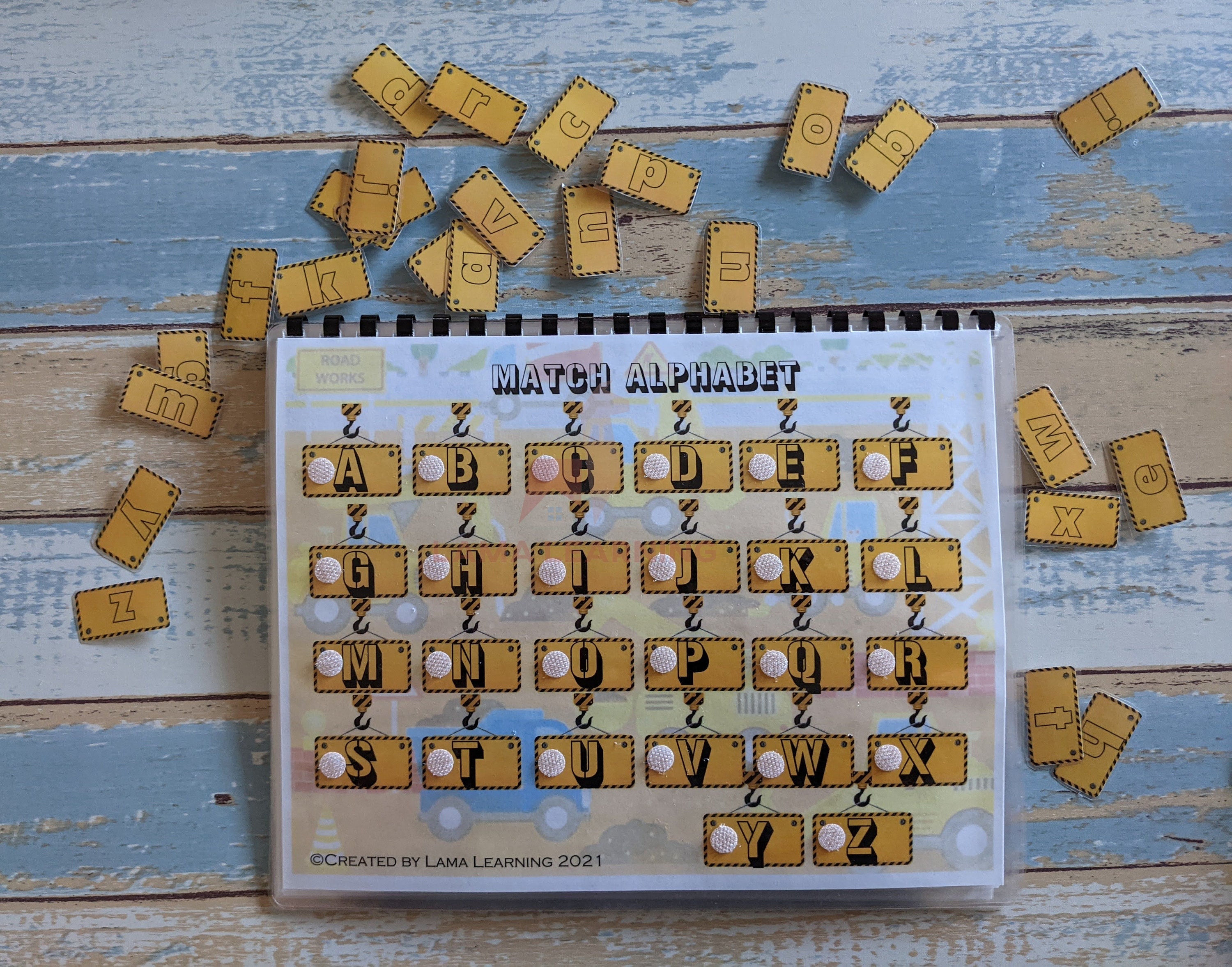 Construction Busy Book, Matching Vehicles, Cars and Trucks, Digging ...