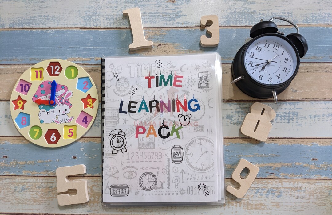 Time Learning Clock Education Printable Homeschool Learning - Etsy