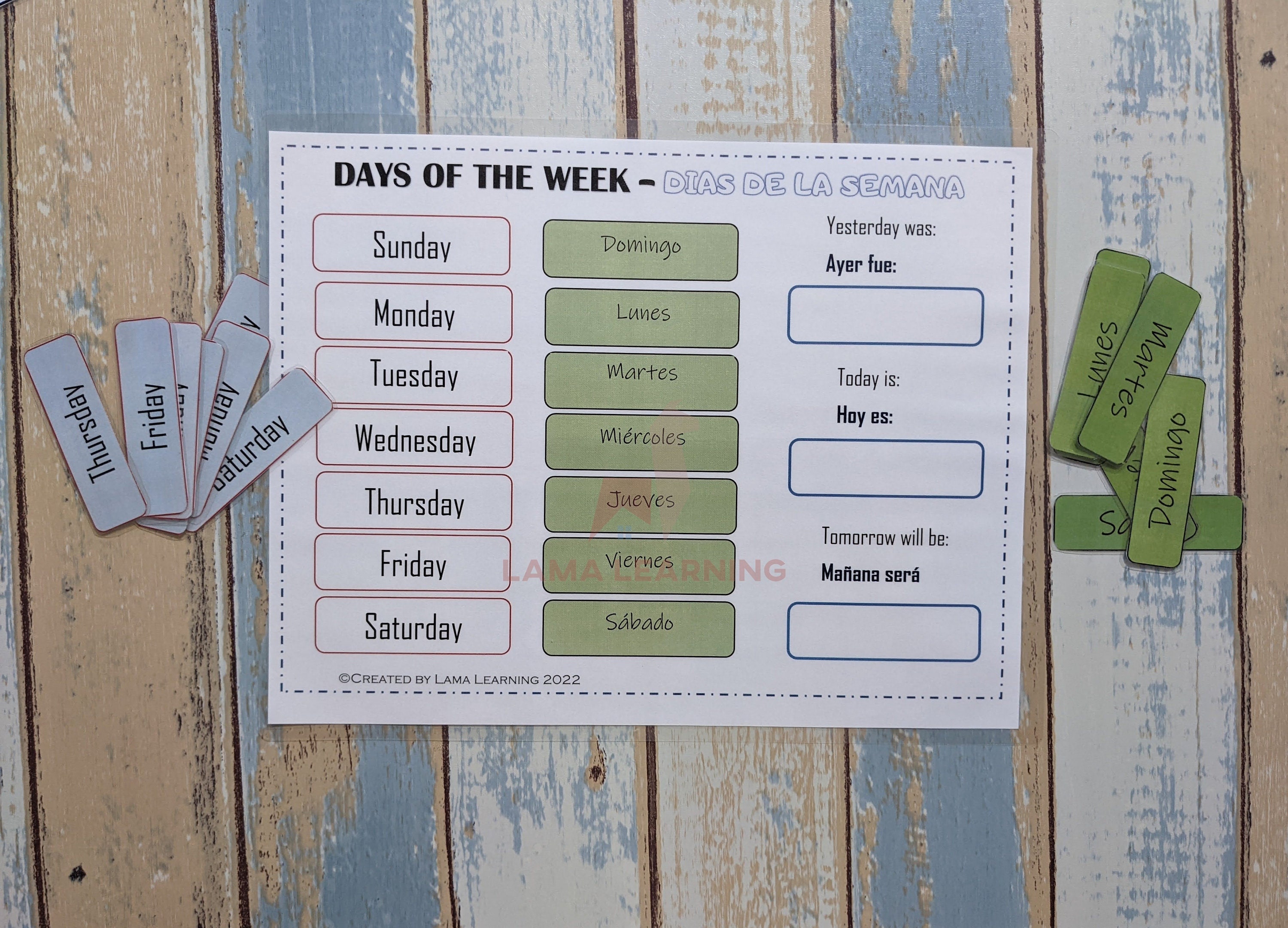 Spanish Calendar Worksheets Preschool, Kindergarten, Bilingual ...