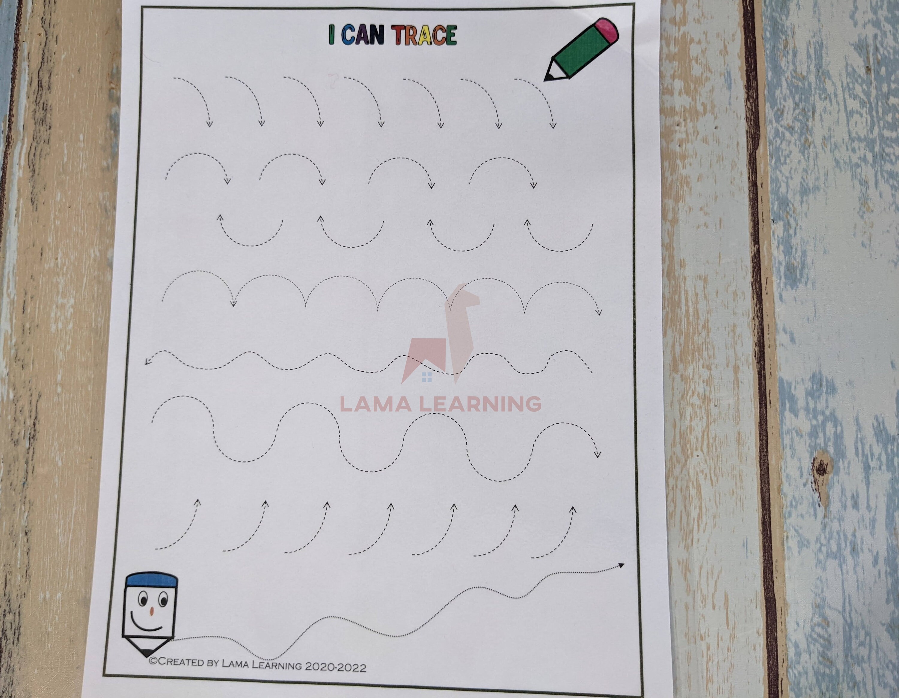 Tracing Lines Worksheets, Pre-k, Kindergarten Printable, Primary ...