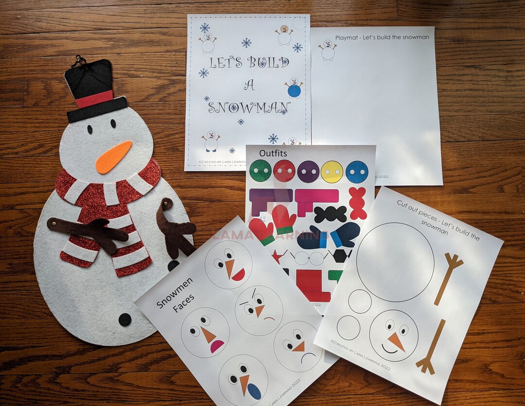 Build the Snowman Activity Printables for Toddlers Preschool - Etsy
