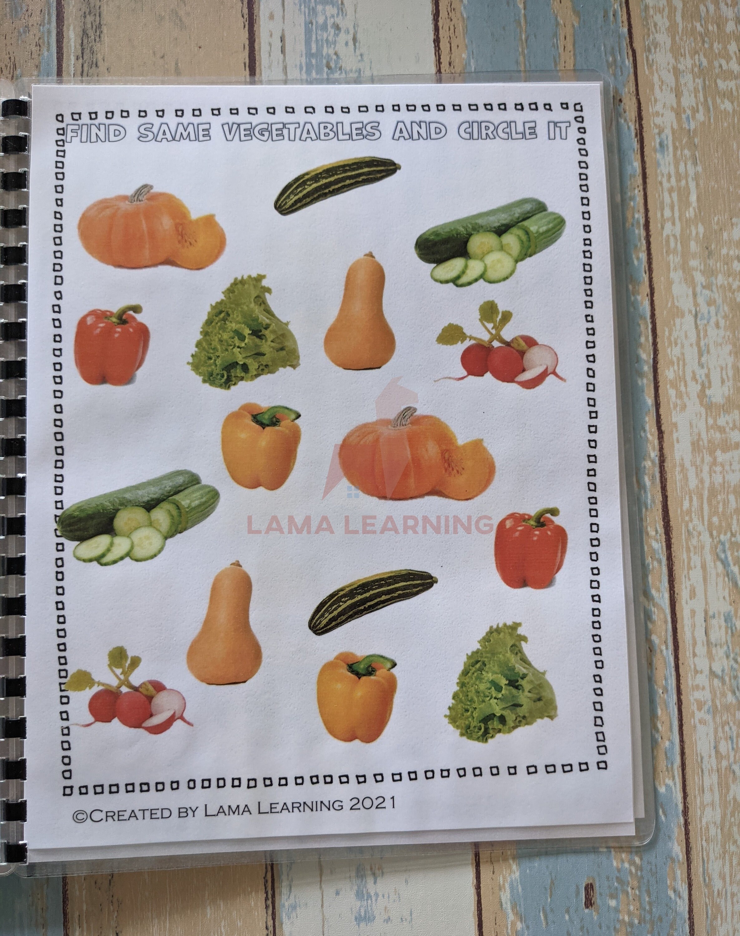Fruits Vegetables Busy Book Activities, Shadow Matching, Learning Games ...