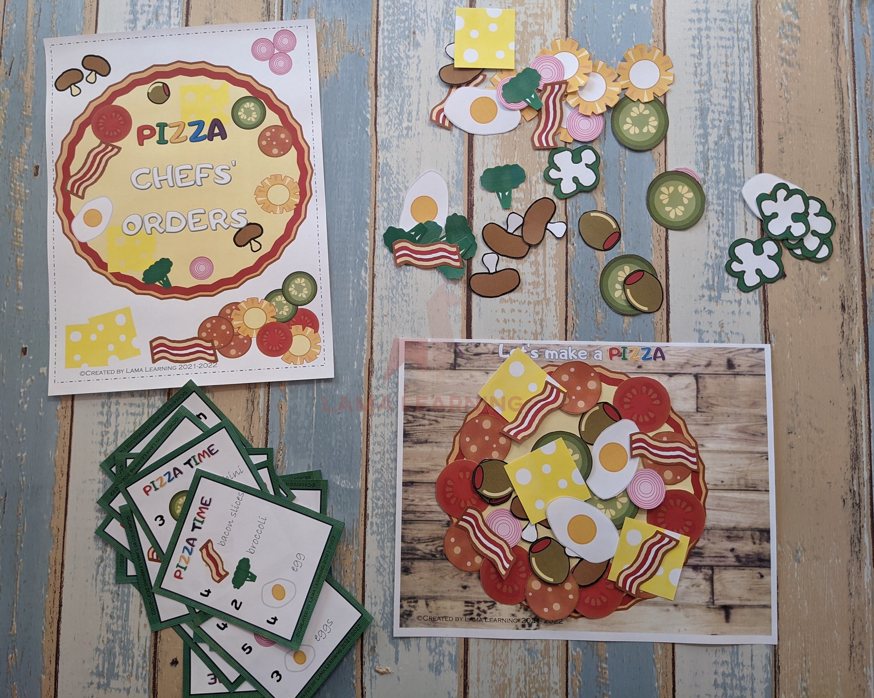 Build a Pizza Toddler Preschool Activity Busy Book Page - Etsy