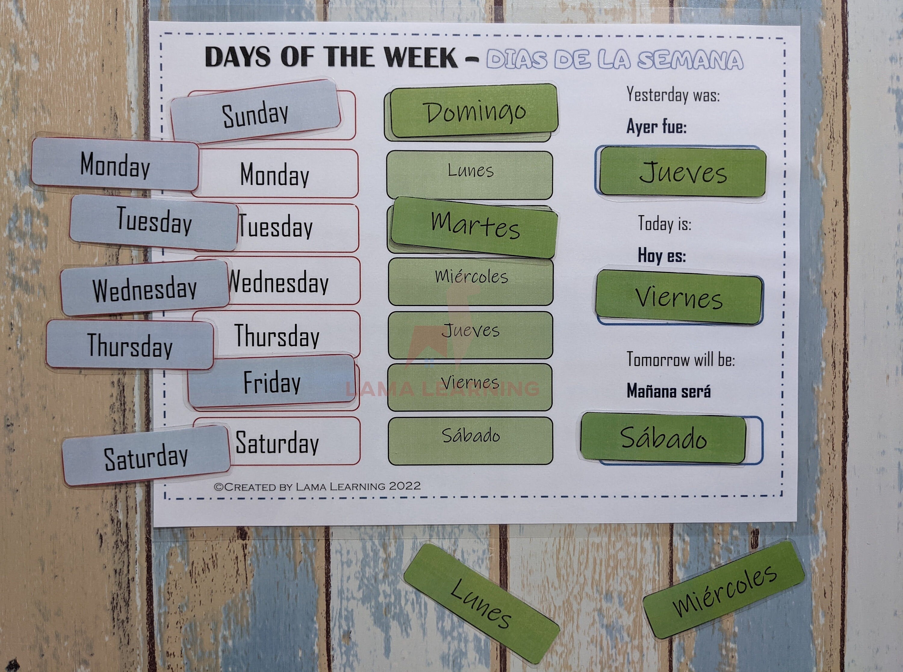 Spanish Calendar Worksheets Preschool, Kindergarten, Bilingual ...