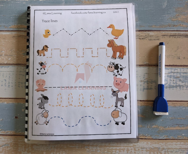 Farm Activity Book, Busy Book Pages, Toddler Farm Animals Games ...