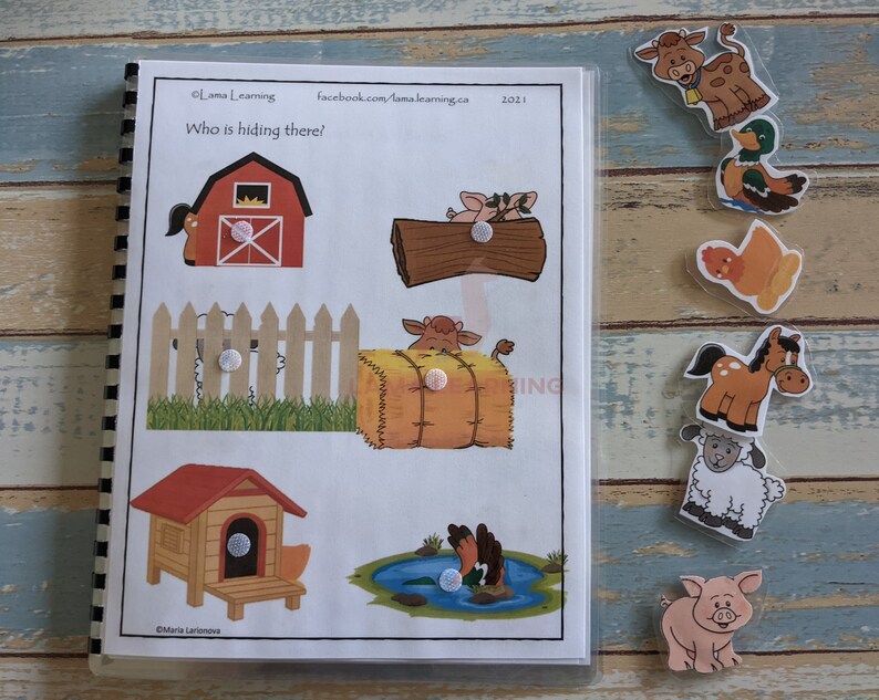 Farm Activity Book, Busy Book Pages, Toddler Farm Animals Games ...