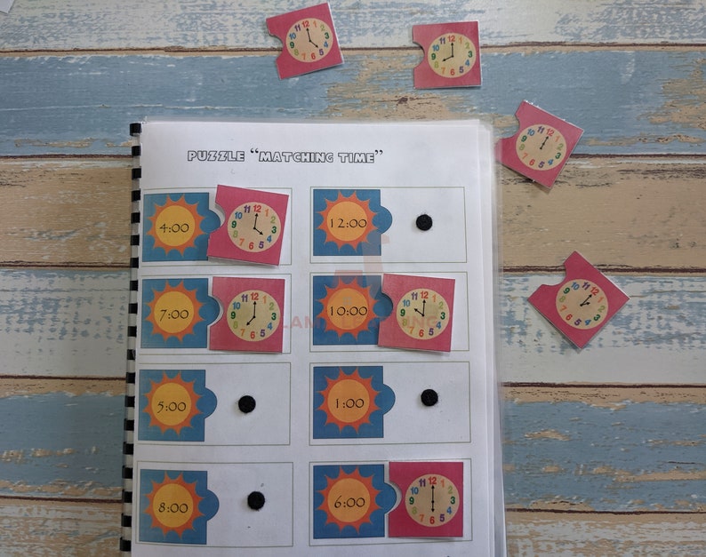 Time Learning Clock Education Printable Homeschool Learning - Etsy