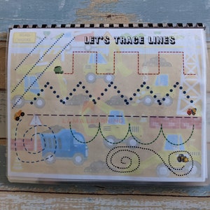 Construction Busy Book, Matching Vehicles, Cars and Trucks, Digging ...