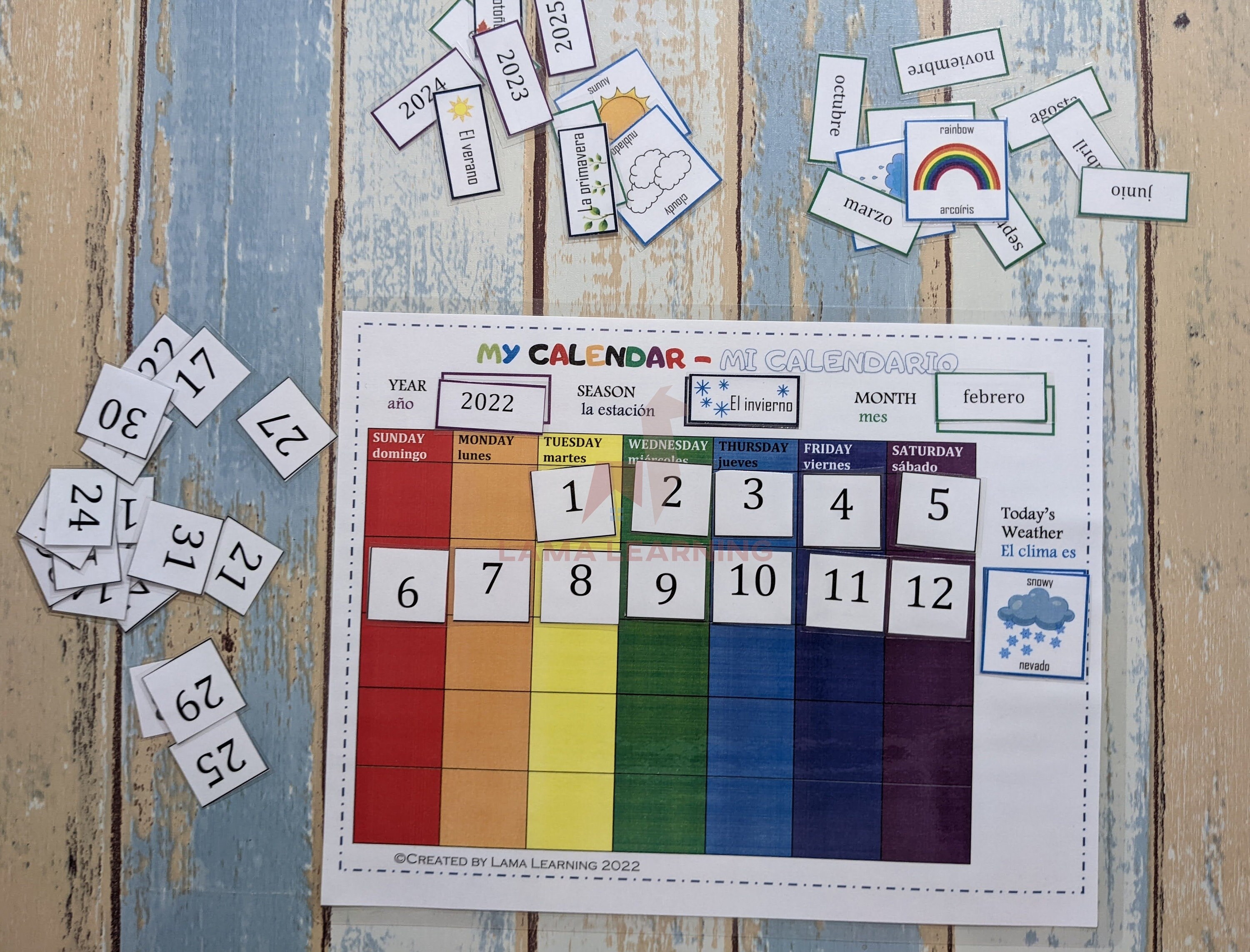 Bilingual Spanish/english Language Busy Book, Preschool Kindergarten ...