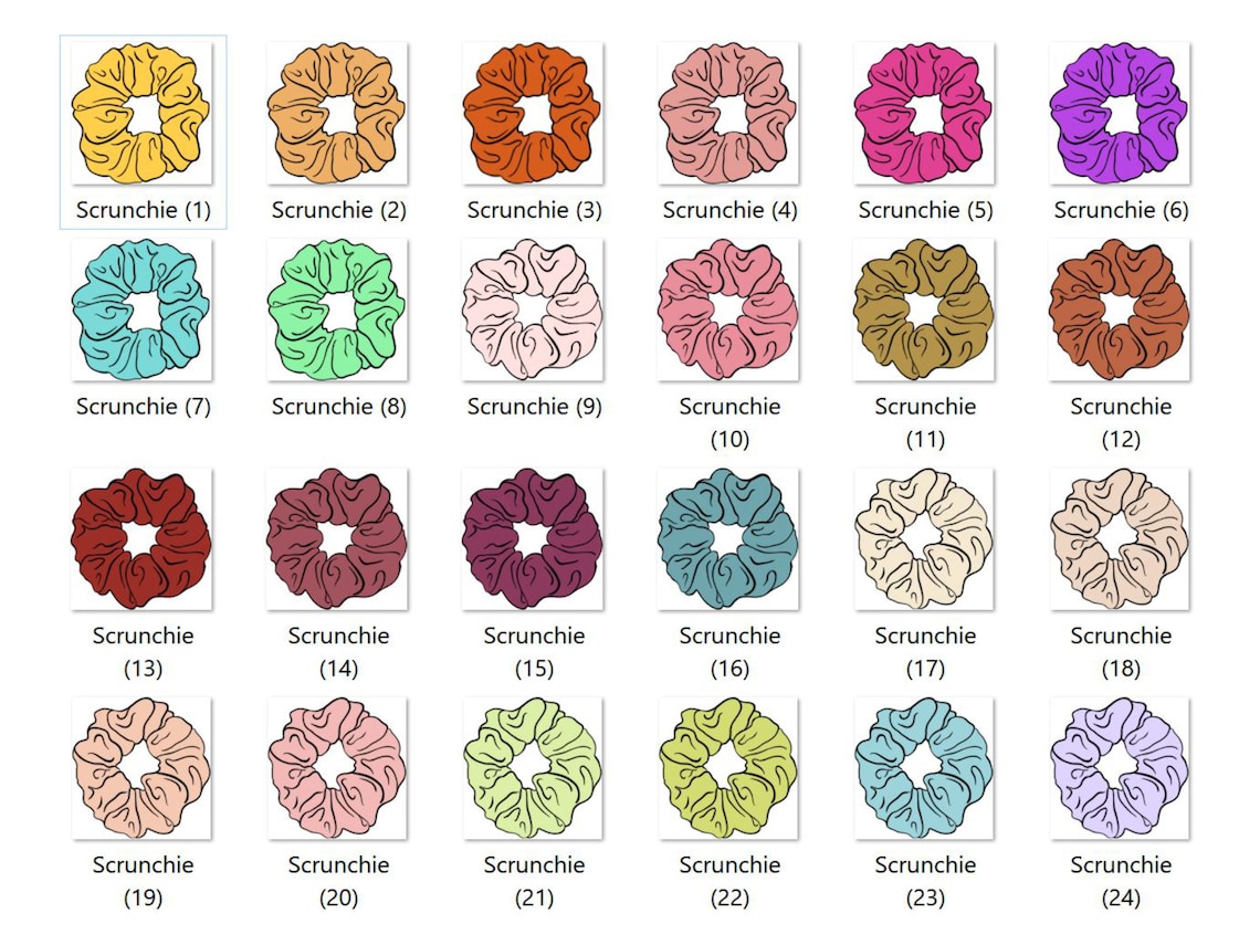 Hair Scrunchies Clipart, VSCO Life Elements, Hand Drawn Shapes for ...