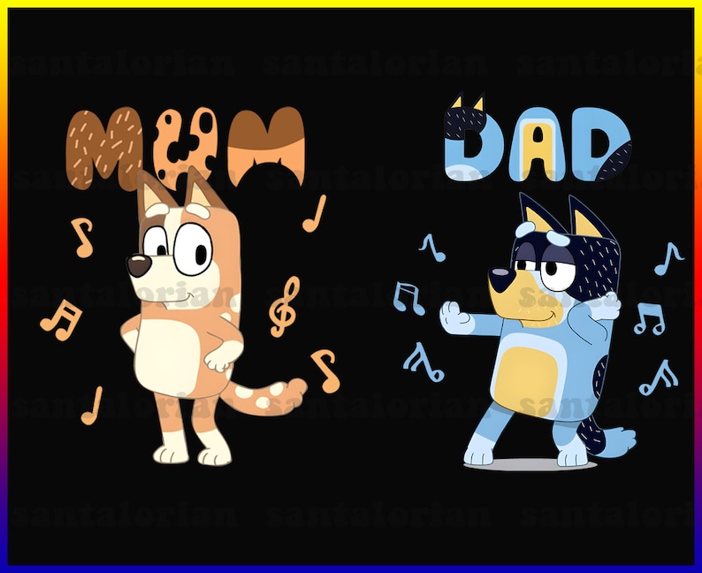 Bluey Family PNG Bluey Mom Shirt Design Bluey Dad PNG Cool - Etsy Hong Kong
