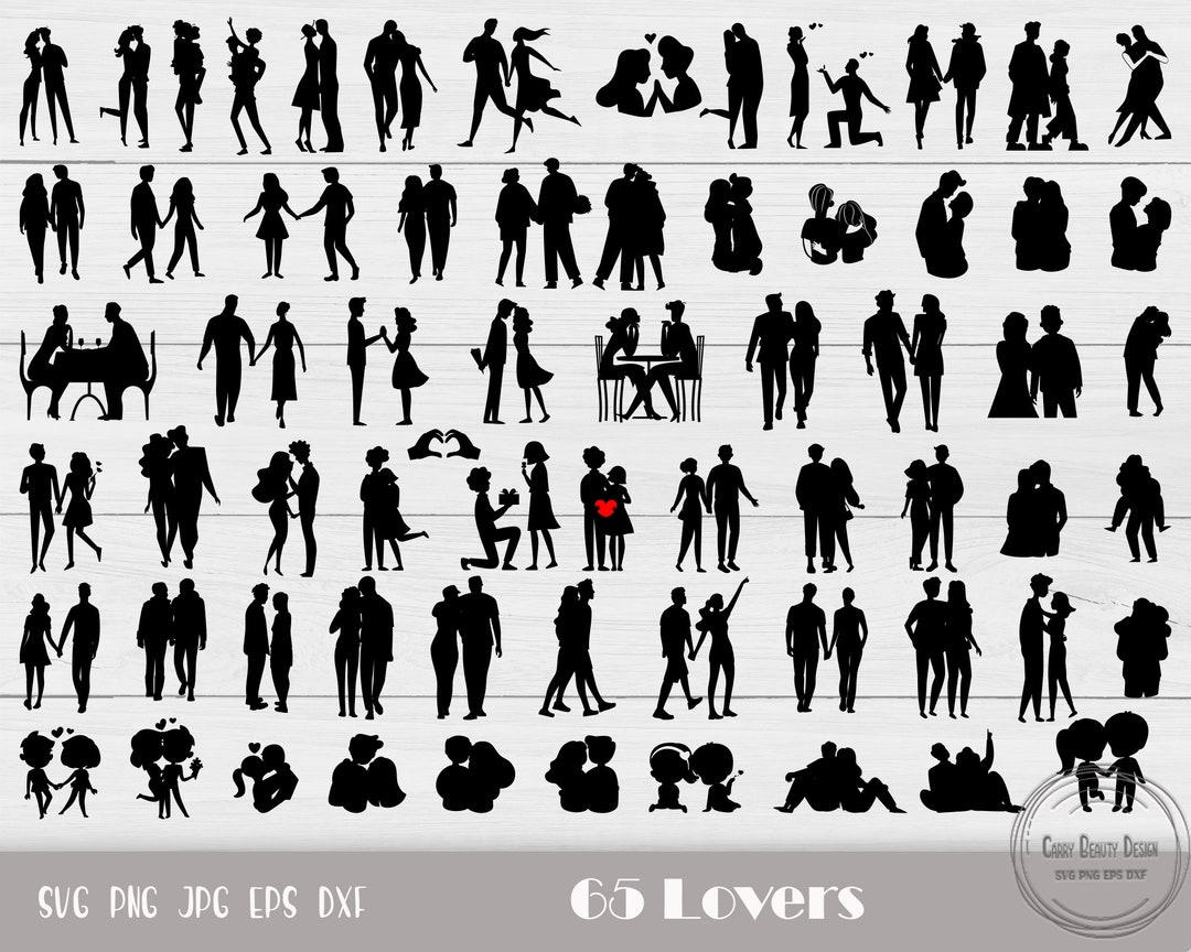 Couples Svg, Couple Clipart, Lovers Svg, Valentine Svg, Marriage Svg ...