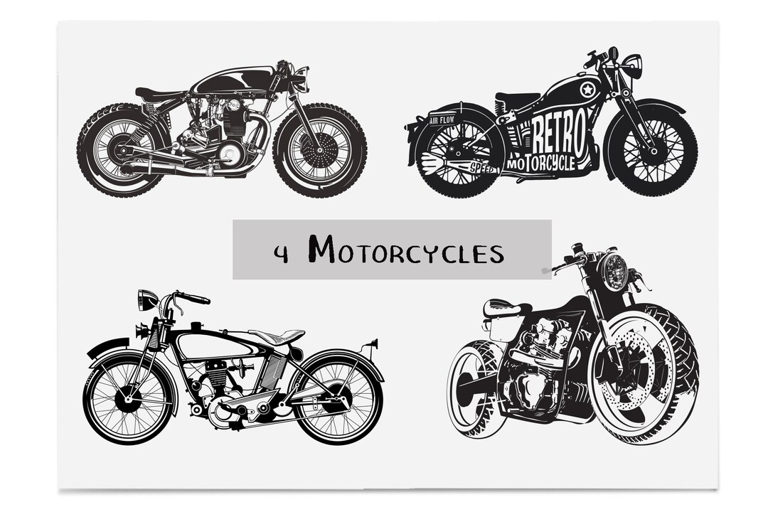 Motorcycle Cut File, Motorcycle Svg, Motorcycle Png, Motorbike Clipart ...