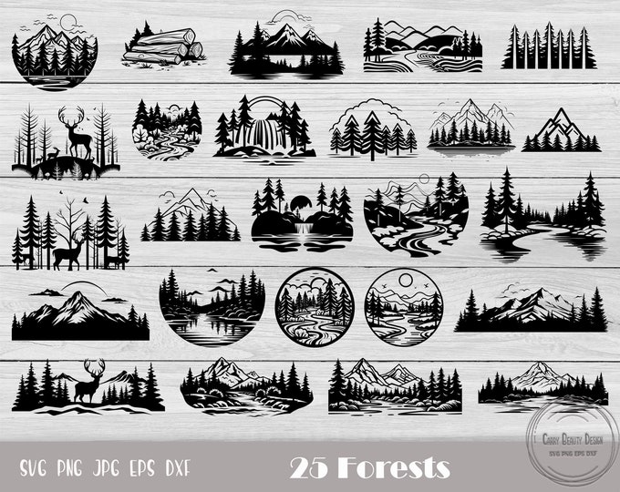 Landscape Svg, Forest Svg, Adventure Svg, Outdoor Svg, Deer Svg, Nature ...