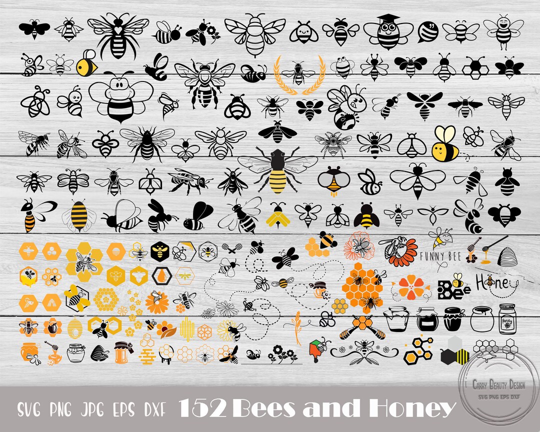 Honey Bee Svg, Bee Svg Bundle, Floral Bee Svg, Queen Bee Svg, Bumble ...