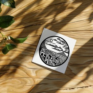 Geometric Landscape Svg, Mountain Dxf, Nature Svg, Geometric Mountain ...
