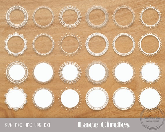 24 Lace Circle Svg Circle Mandala Svg Mandala Frame Svg | Etsy