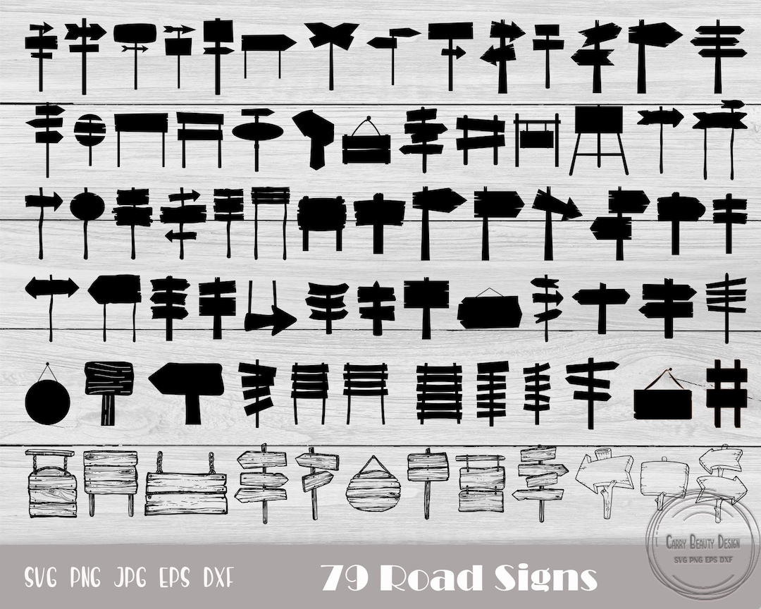 79 Road Sign Svg, Direct Sign Svg, Road Sign Clipart, Road Sign Cut ...