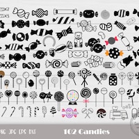 Candy SVG Bundle: Lollipop Clipart, Cutting Files (digital Download) - Etsy