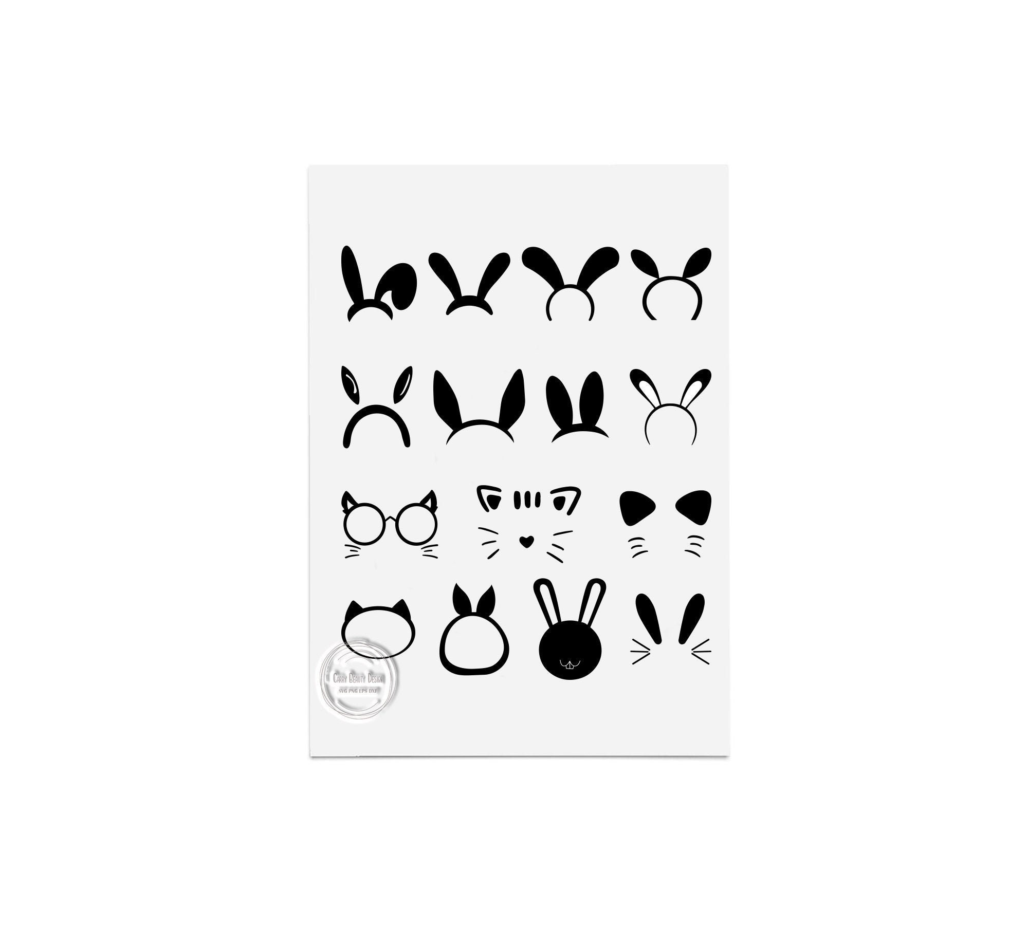 15 Easter Bunny Ears Svg Easter Cut Files Easter Bunny Png | Etsy