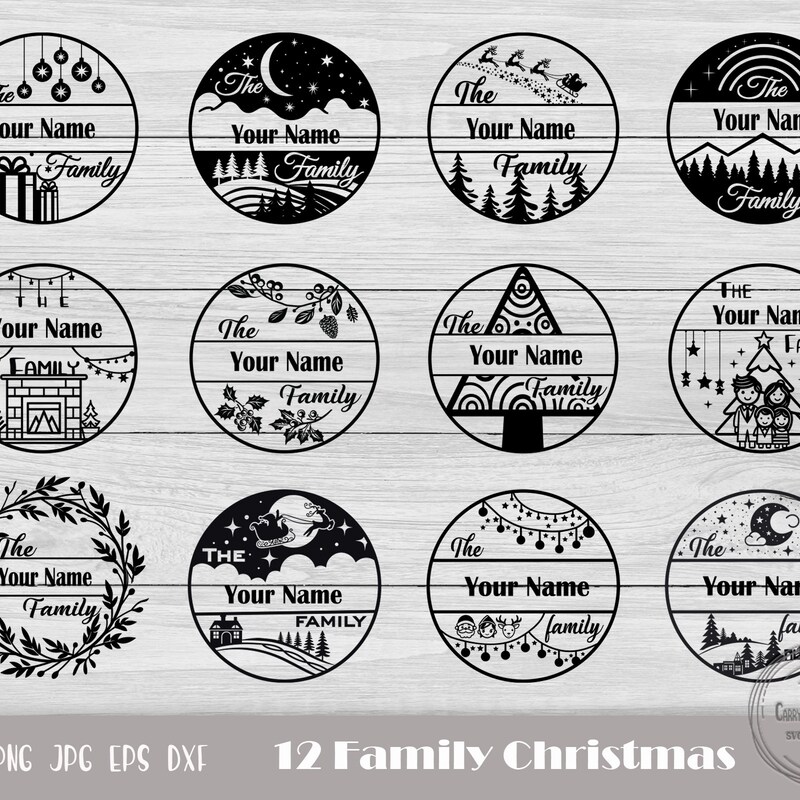 Family Names Svg - Etsy