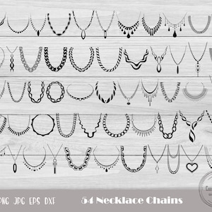 Chain Svg Bundle, Necklace Svg, Chain Necklace Svg, Metal Chain Svg ...