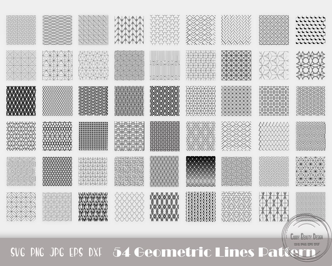54 Seamless Patterns Svg Geometric Svg Geometric Clipart - Etsy Australia