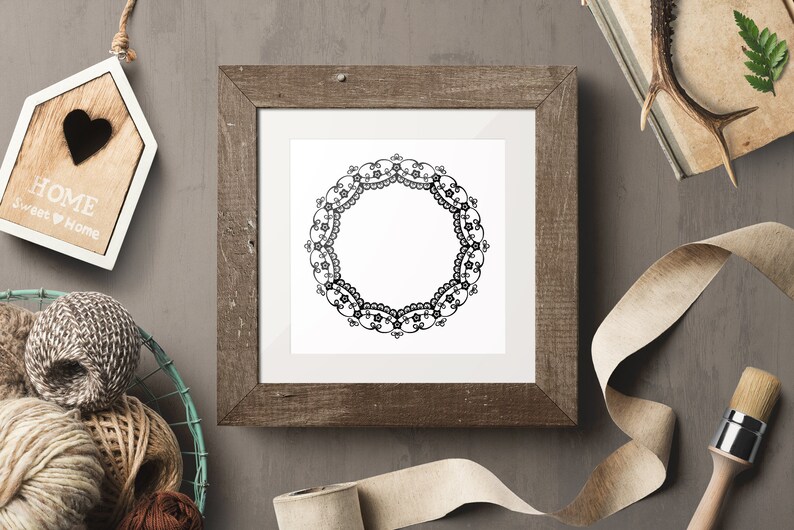 24 Lace Circle Svg Circle Mandala Svg Mandala Frame Svg | Etsy