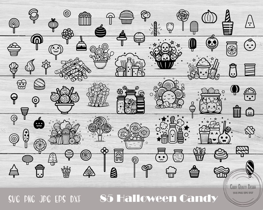 85 Halloween Candy Svg, Kids Halloween Svg, Halloween Sweets Svg, Trick ...