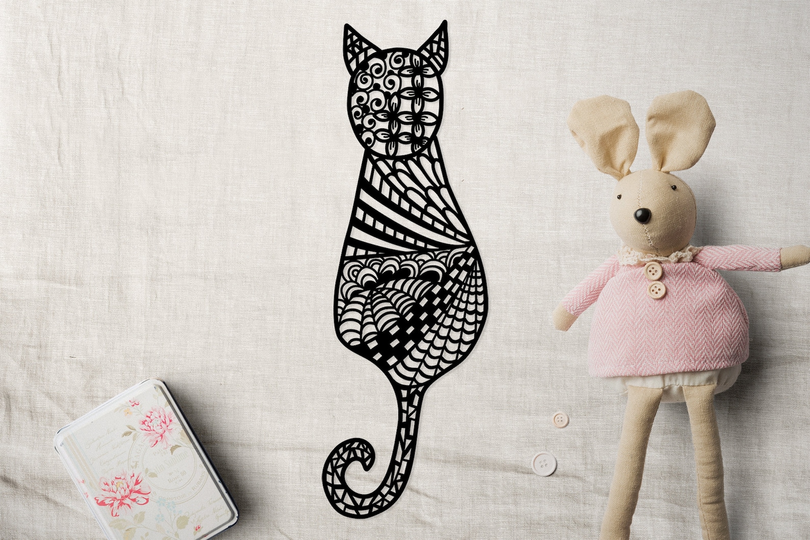 Cat Zentangle Svg Cat Mandala Svg Animal Mandala Svg Cat - Etsy