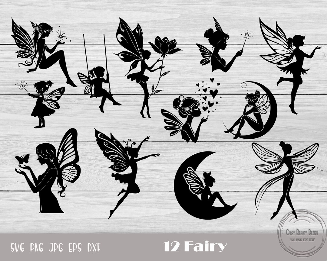 Fairy Svg, Fairy Clipart, Fantasy Svg, Fairies Stars Svg, Princess Svg ...
