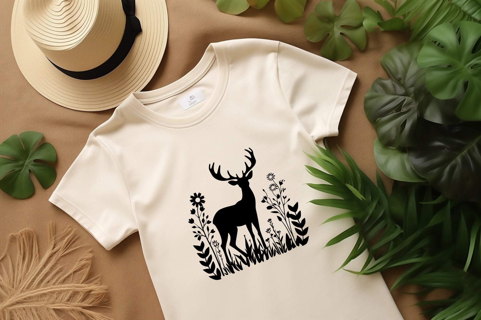 Deer Frames Svg, Deer Svg, Floral Deer Svg, Deer Head Svg, Deer Clipart ...