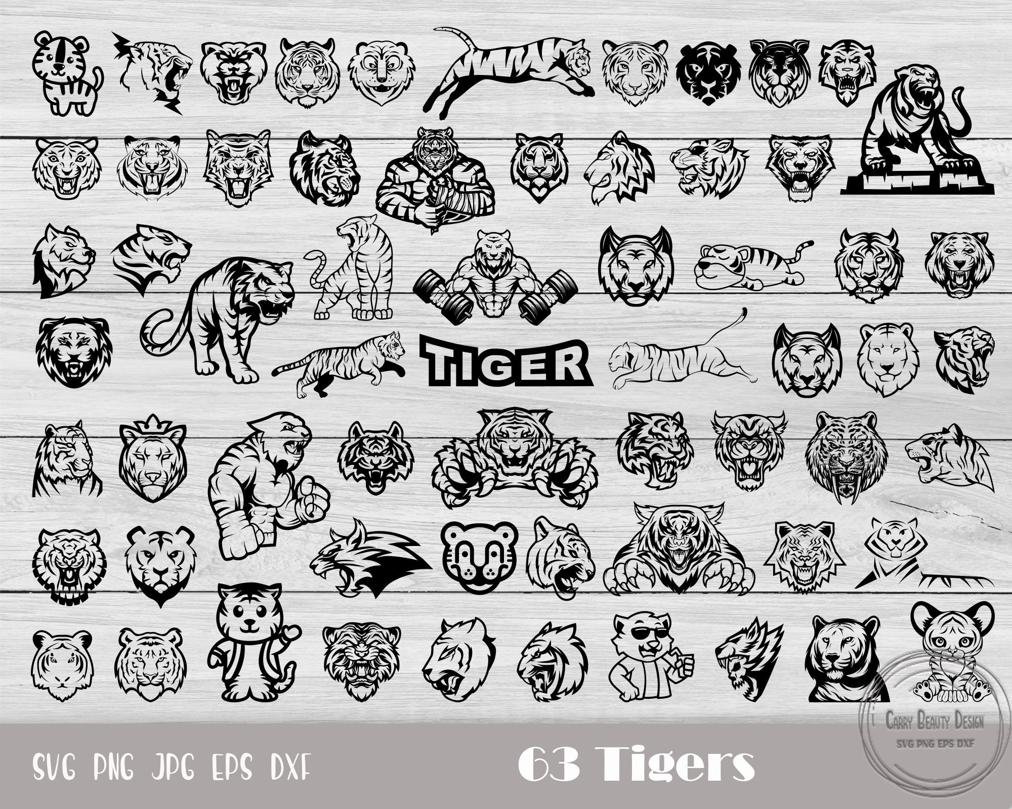 Tiger Svg Animal Svg Tiger Face Svg Tiger Vector Tiger - Etsy Australia