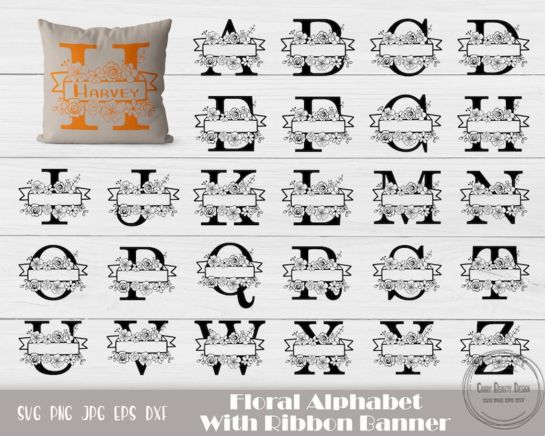 Split Letters Svg Monogram Alphabet Split Letter Frame - Etsy