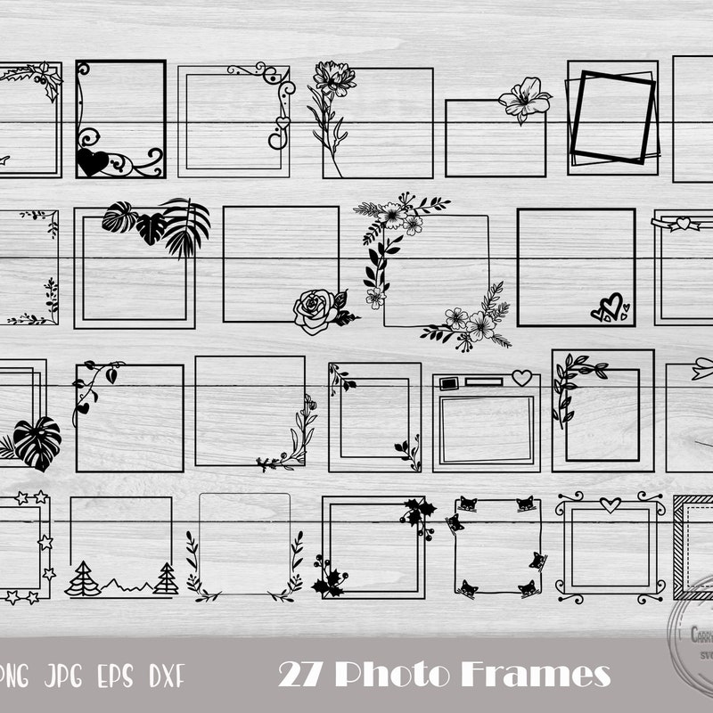 Rectangle Frame Wreath Png - Etsy New Zealand