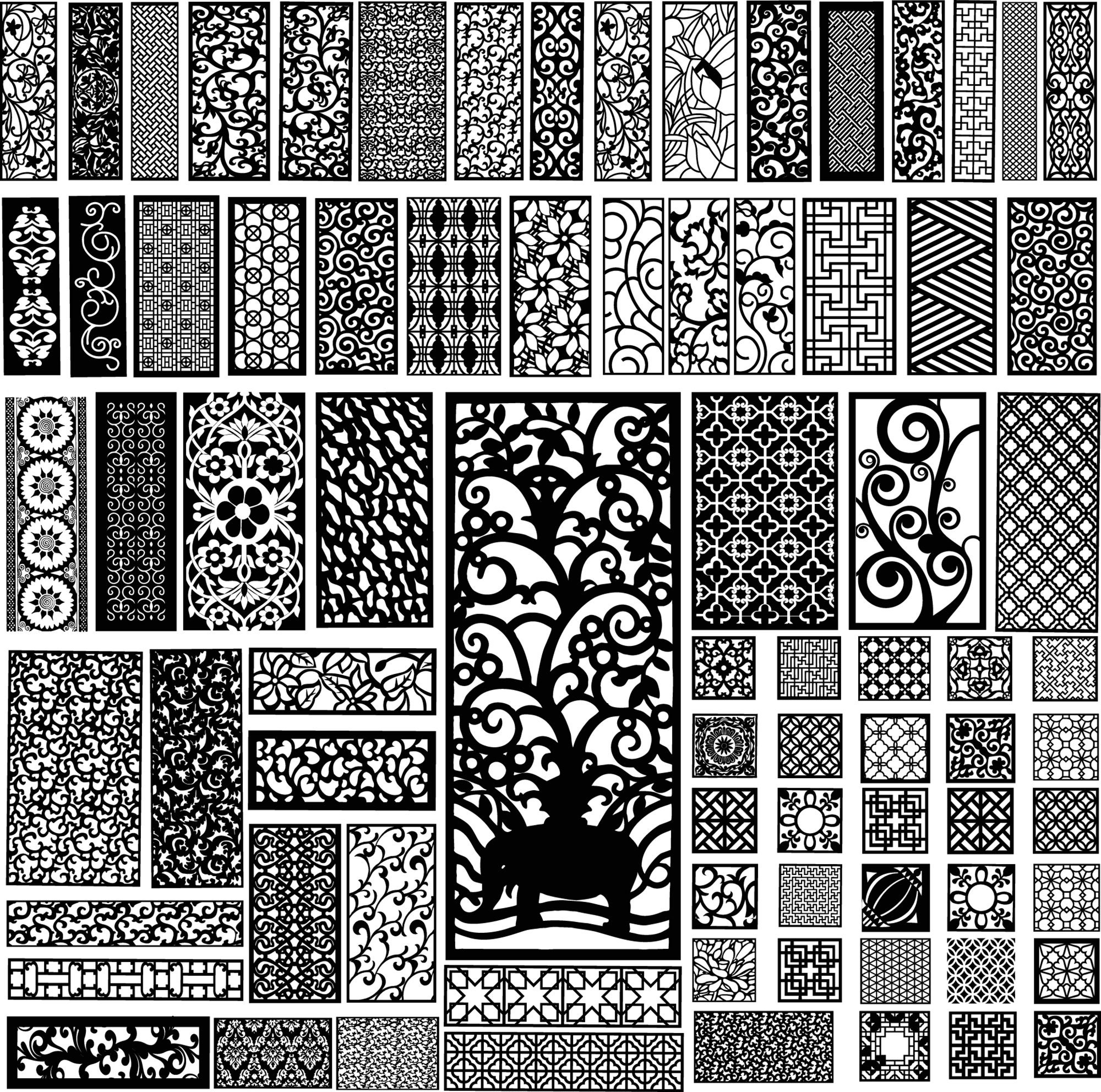 Decorative Panel Svg Laser Cut Files Laser Cut Template - Etsy Canada