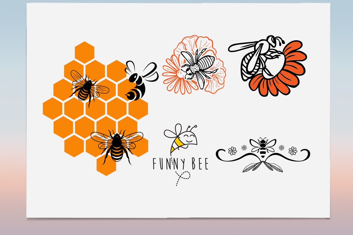 Honey Bee Svg Bee Svg Bundle Floral Bee Svg Queen Bee Svg - Etsy