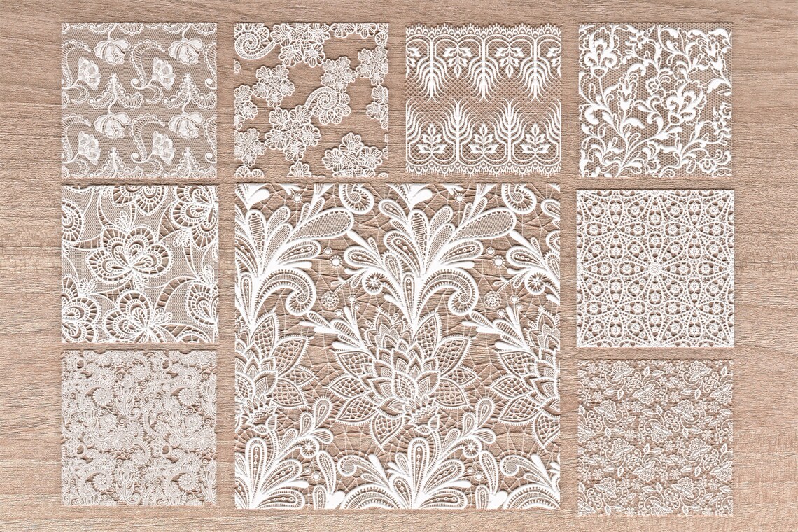 9 X Dentelle Seamless Square Svg Dentelle transparente Motif - Etsy France