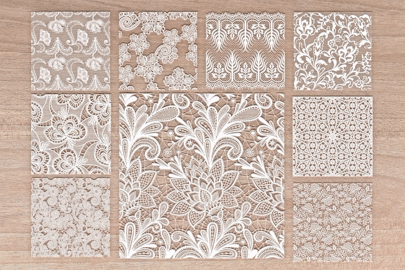 9 X Lace Seamless Square Svg, Seamless Lace, Lace Pattern, Lace Clipart ...