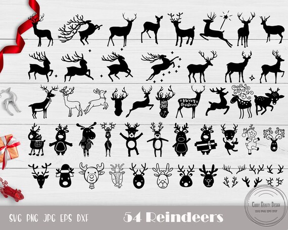 Lindo reno svg reno svg cara de reno svg rudoph svg feliz | Etsy México