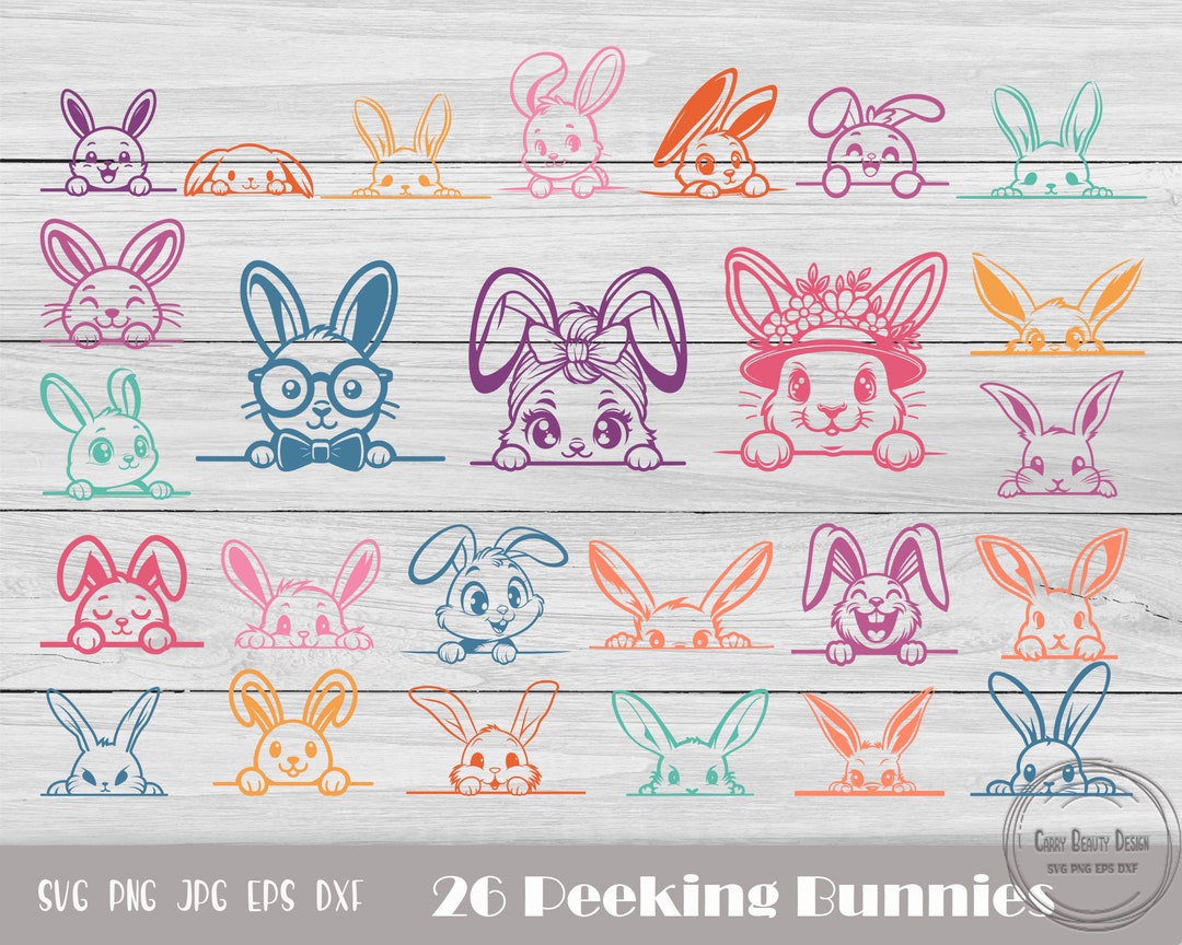 Peeking Bunny Svg, Bunny Svg, Easter Bunny Svg, Bunny Face Svg, Peeking ...