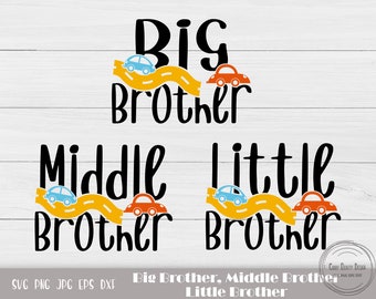 Big Brother Svg, Little Brother Svg, Middle Brother Svg, Family Svg ...