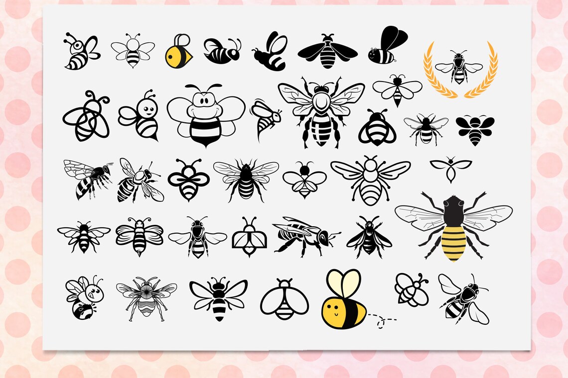Honey Bee Svg Bee Svg Bundle Floral Bee Svg Queen Bee Svg - Etsy