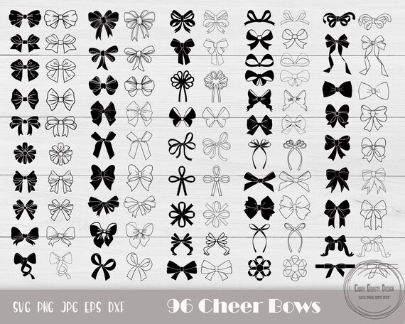 Strik Svg Vlinderdas Svg Cheer Bow Svg Haar Bow Svg Grote - Etsy Nederland