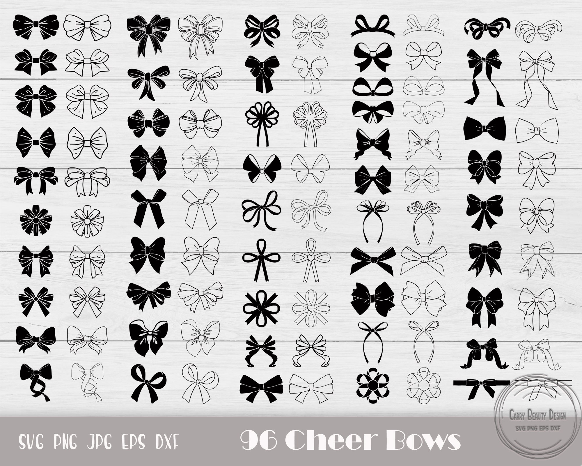 Bow Svg Bow Tie Svg Cheer Bow Svg Hair Bow Svg Big Bow Etsy